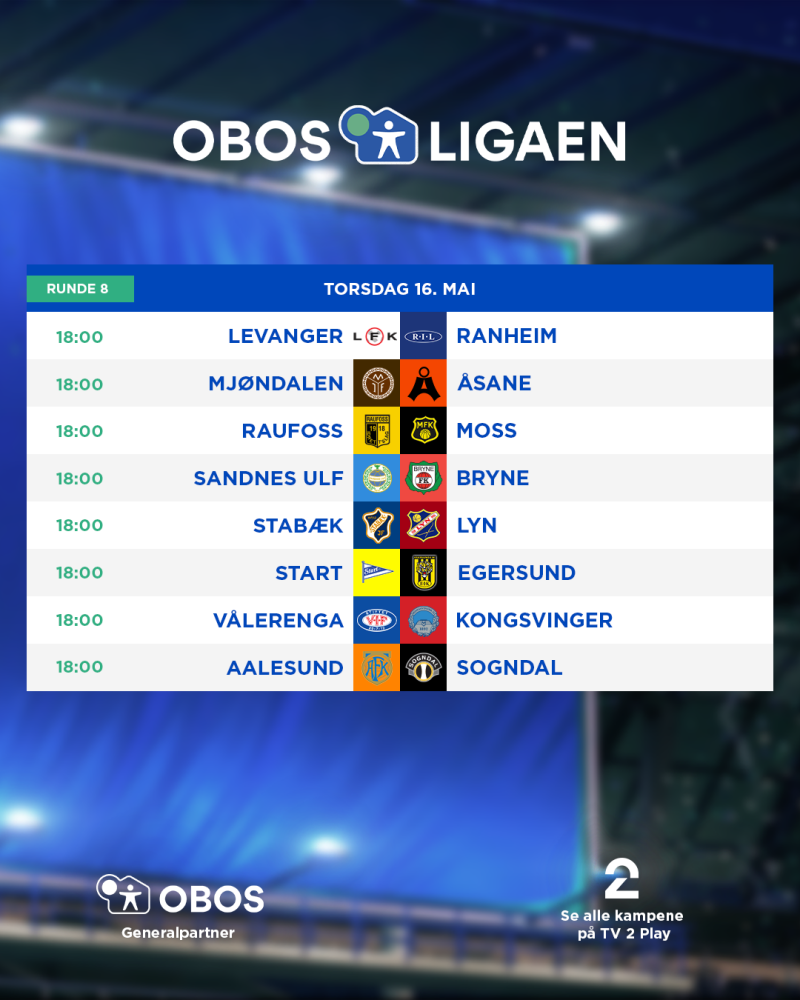 Her er spilleplanen for OBOS-ligaen 2024 / Moss FK